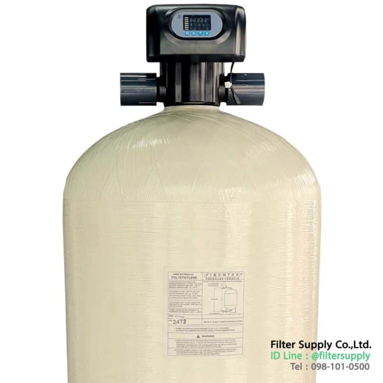 ถังกรองน้ำ FRP Fibertek 2472 สีอัลมอนด์ Fiberglass Media Tank 24×72 ...