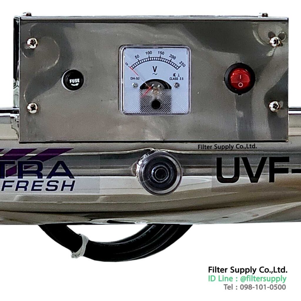 ชุดหลอดยูวี 15 วัตต์ Set Stainless UV 15 Watt Ultra Fresh รุ่น UVF-15W